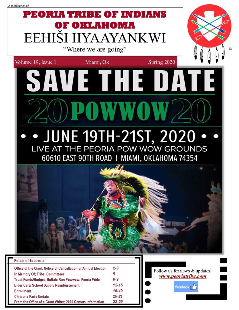 Peoria Tribe Newsletters | Peoria Tribe Of Indians of Oklahoma